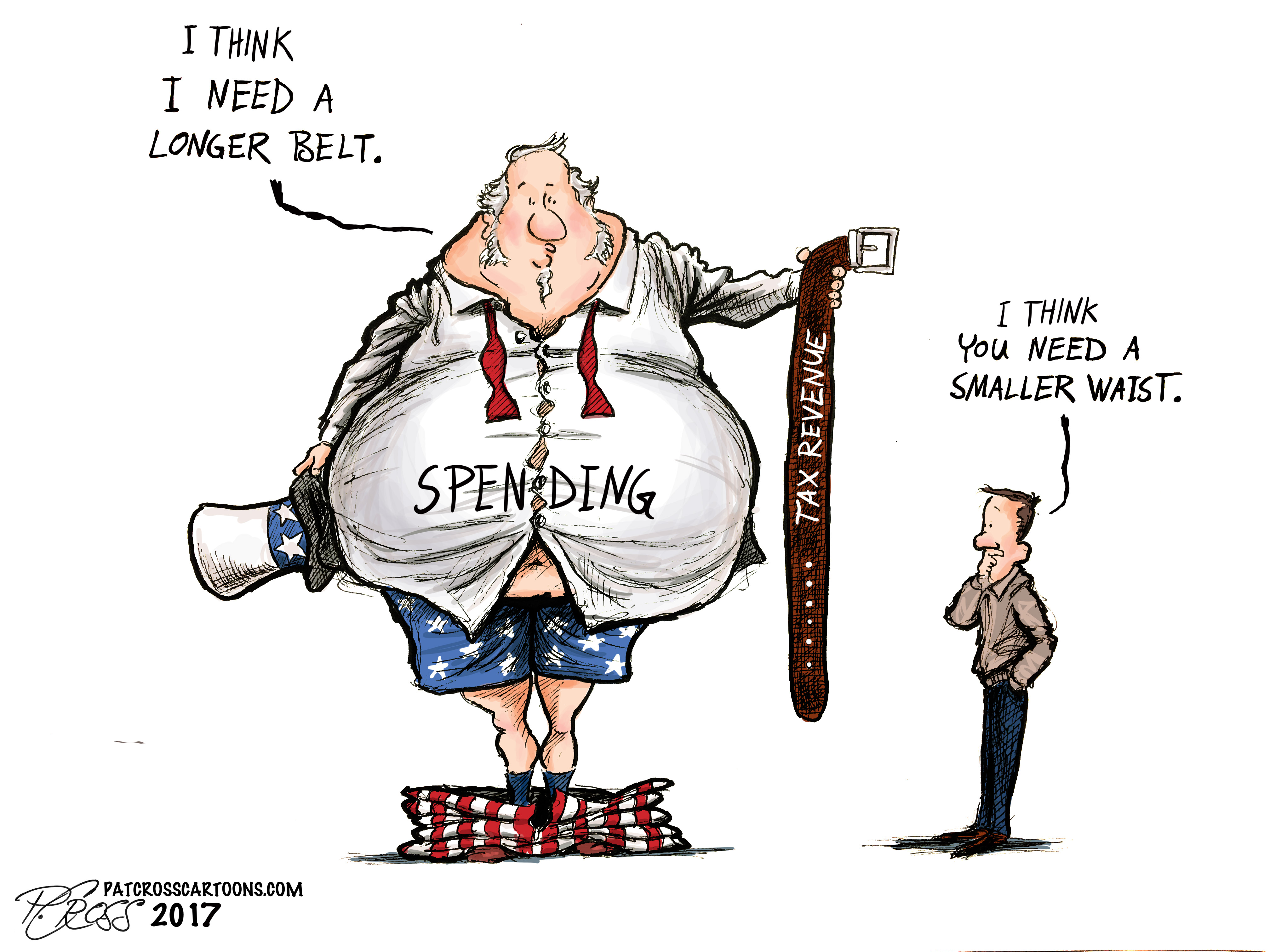 Too Much Spending | Pat Cross Cartoons