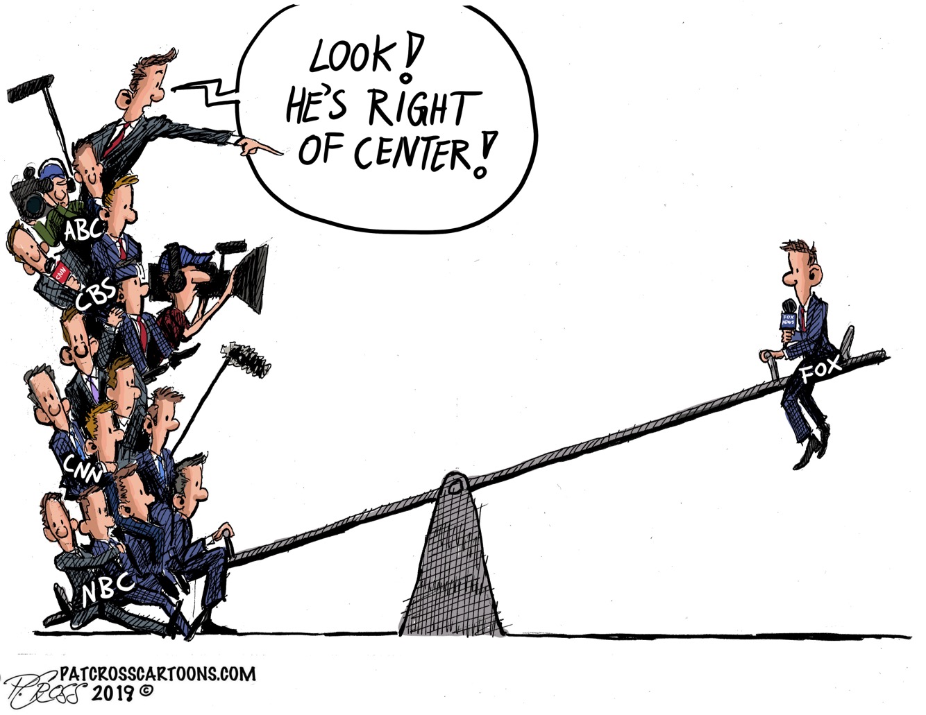 Right of Center | Pat Cross Cartoons