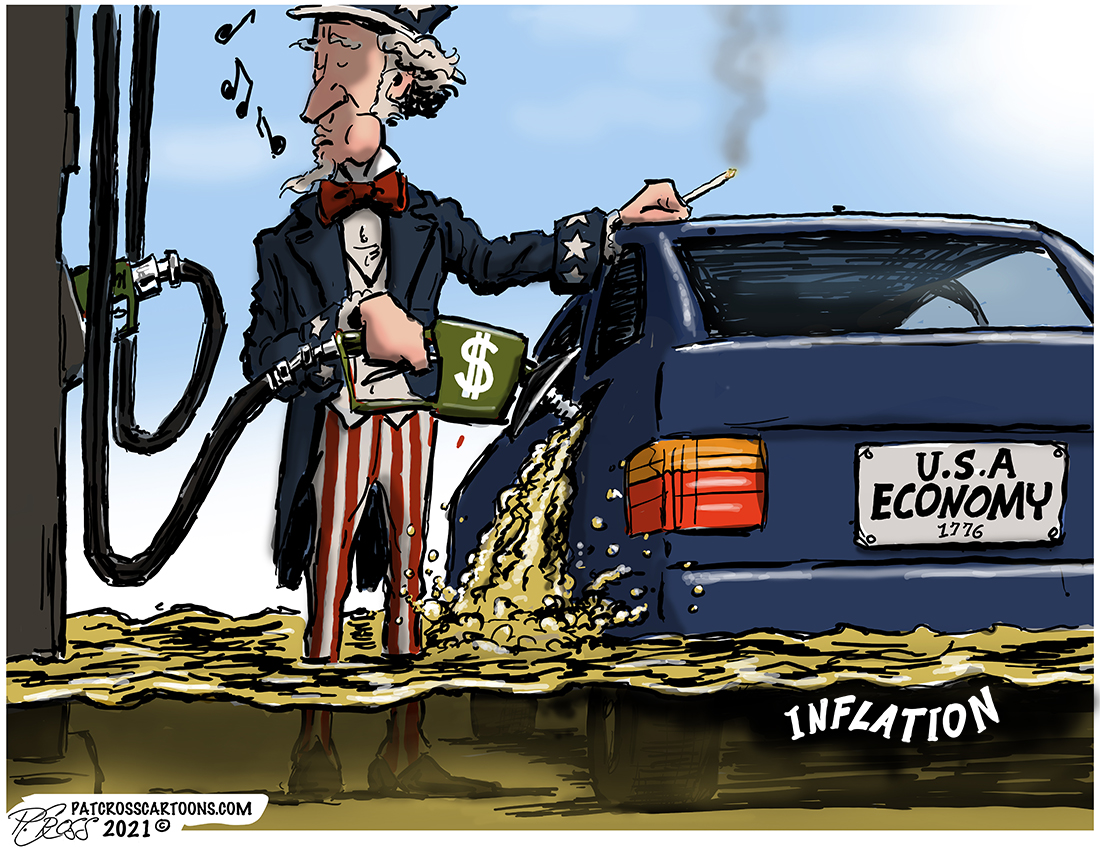 Over flow Inflation | Pat Cross Cartoons